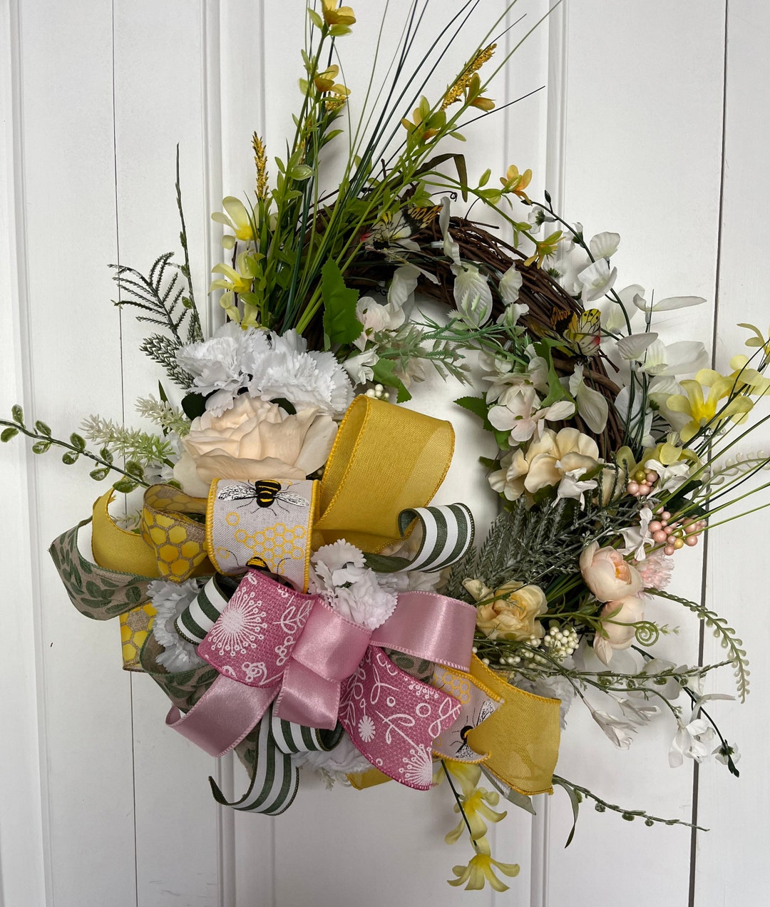 Spring , Easter, Summer Grapevine Wreath - Etsy