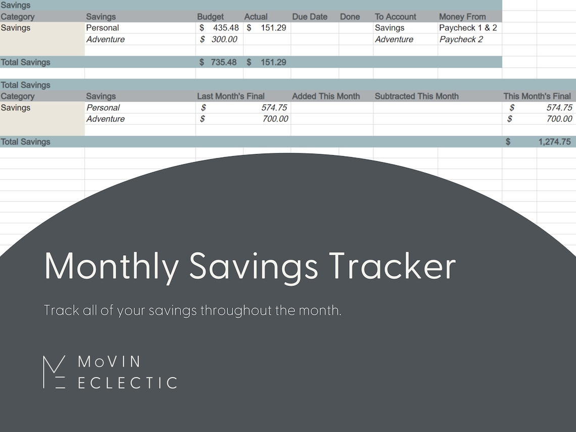 Monthly Budget Template microsoft Excel & Google Sheets Version - Etsy