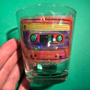 Vintage Cassette Tape Transparent Sticker | Red Cassette | Music Lover ...
