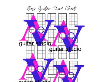 Large Printable Guitar Chord Blocks 20. Guitar Tab Paper. - Etsy