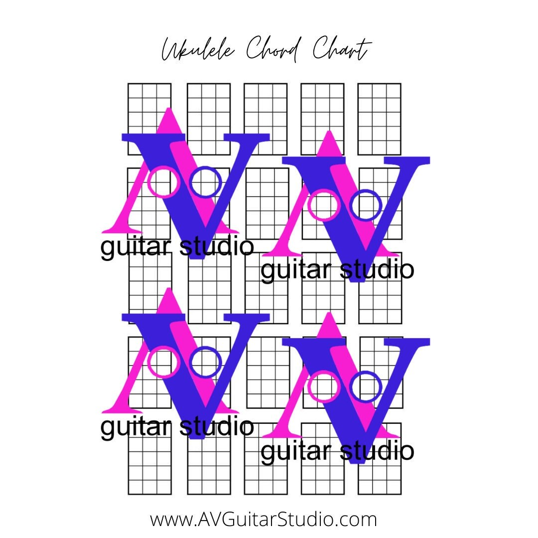 Ukulele Chord Chart blank | Etsy