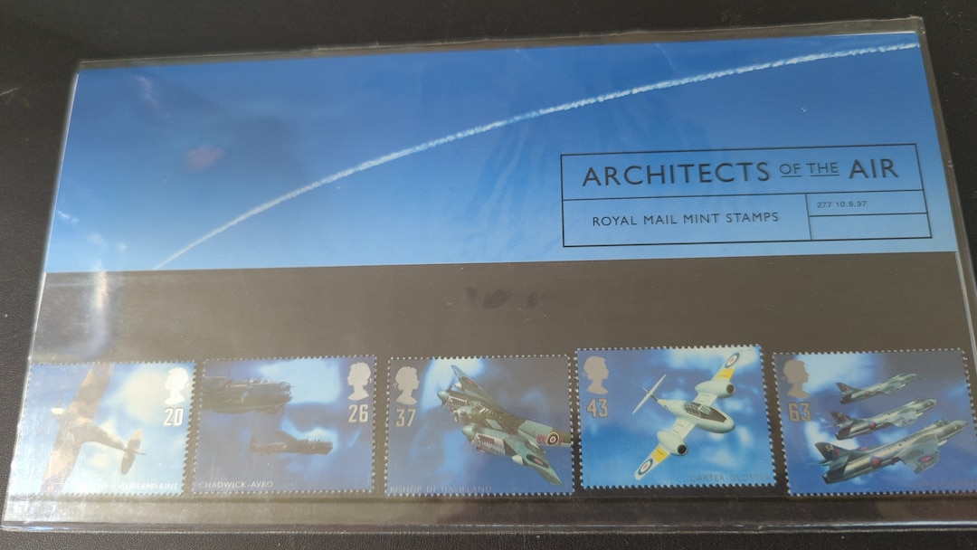 Royal Mail Mint Stamps Architects of the Air. June 10th, 1997. Includes ...