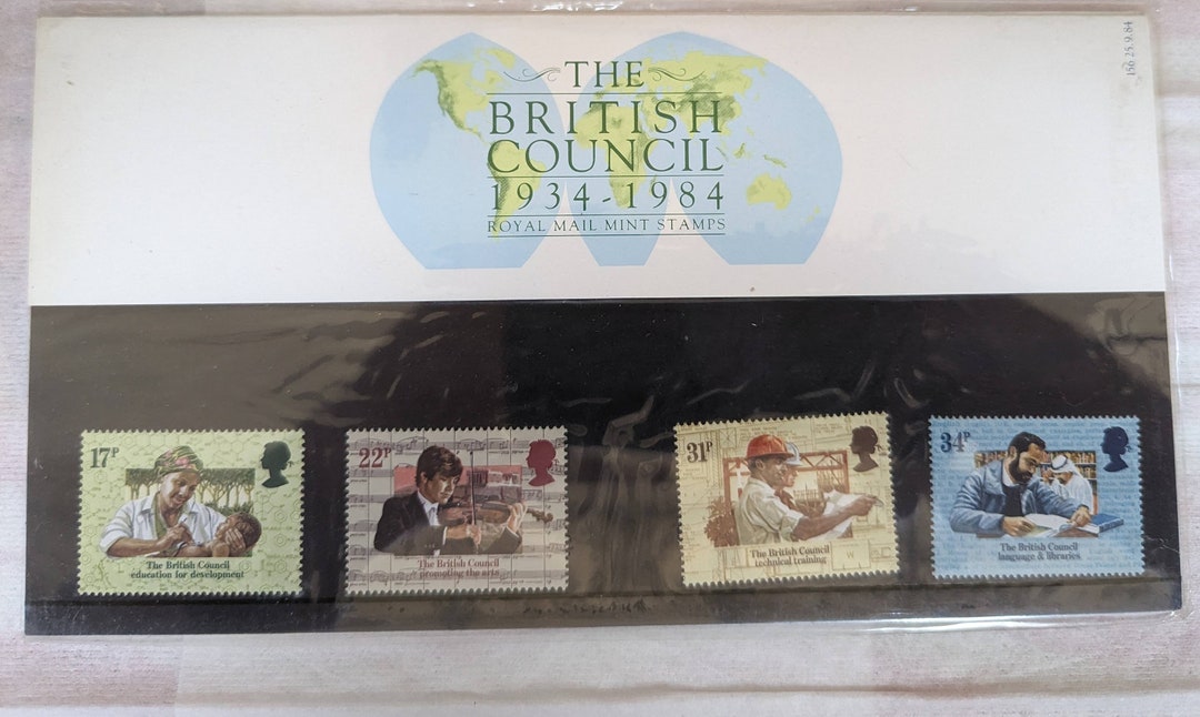Royal Mail December 25, 1984 the British Council 1934-1984 Stamps Mint ...