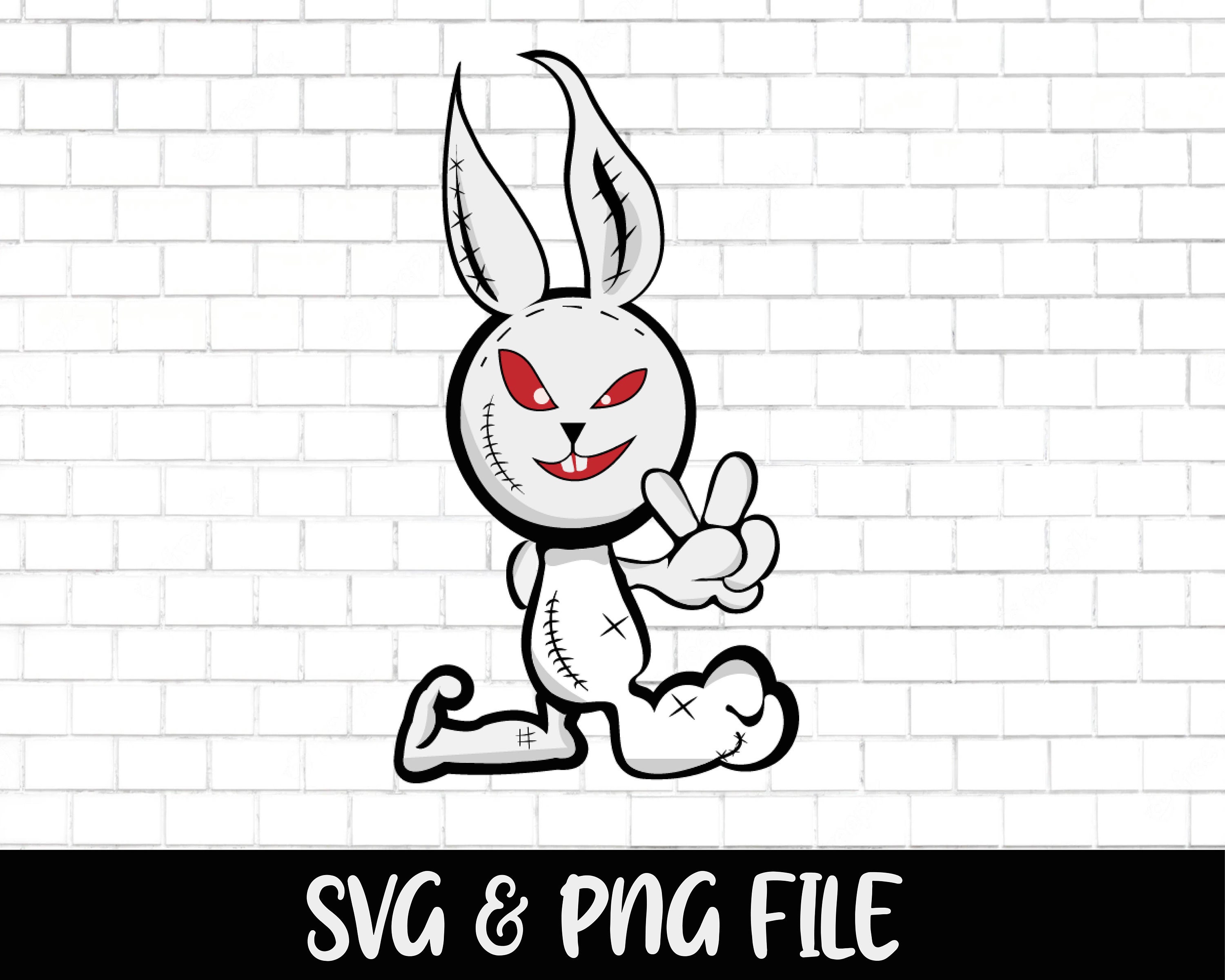 Evil Rabbit Svg Hip Hop Svg Rabbit Silhouette Digital - Etsy