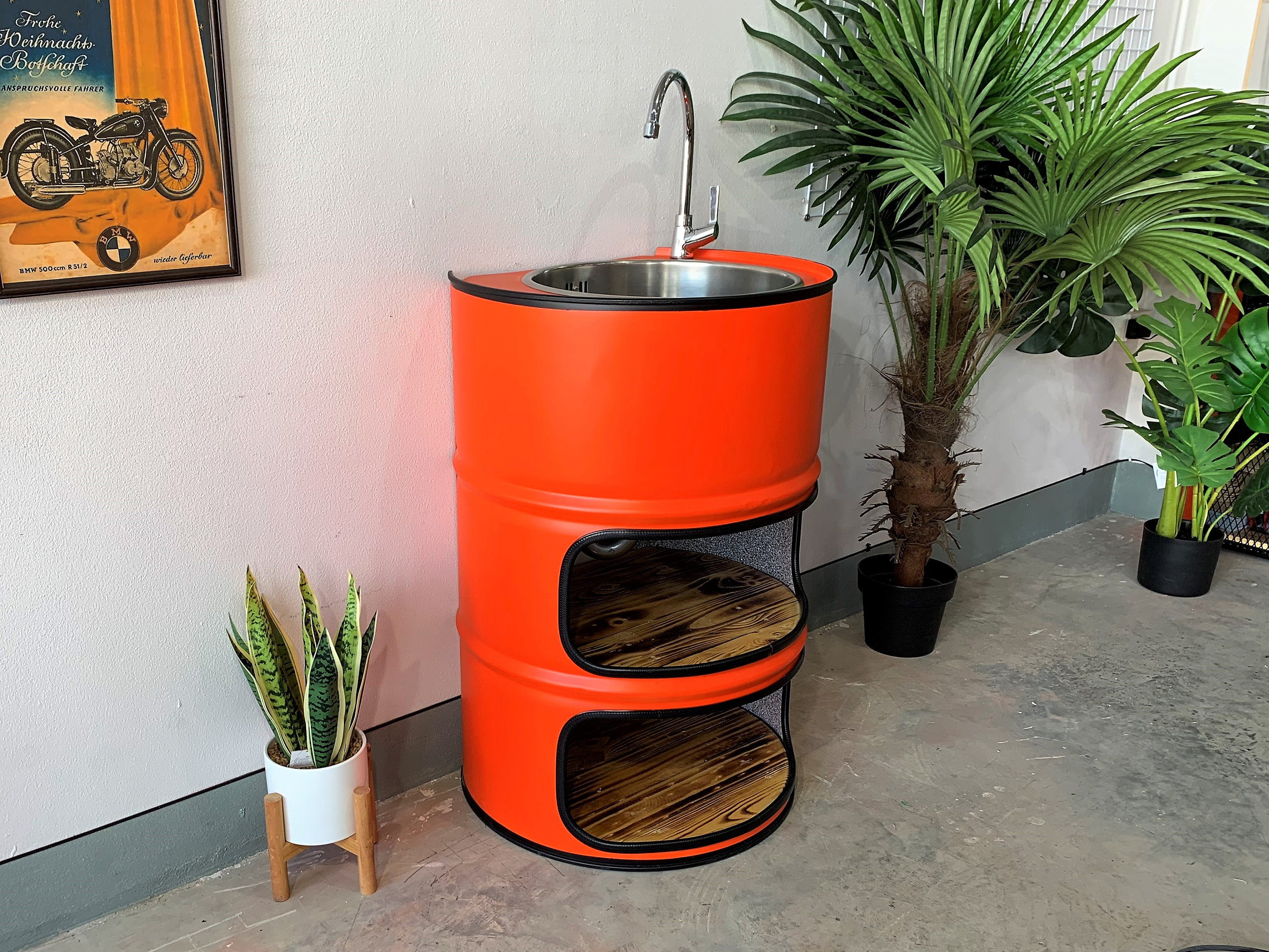 Hand Wash Basin Oil Barrel lia / Drum Sink Washbowl Washbasin Furniture ...