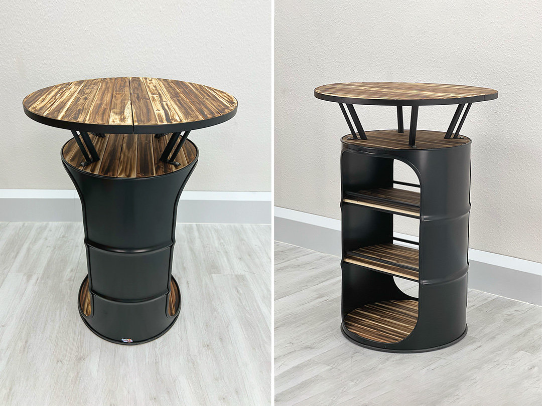 Ölfass Stehtisch "ED" / Fassmöbel Ölfassmöbel Fass Lounge Möbel Bar ...