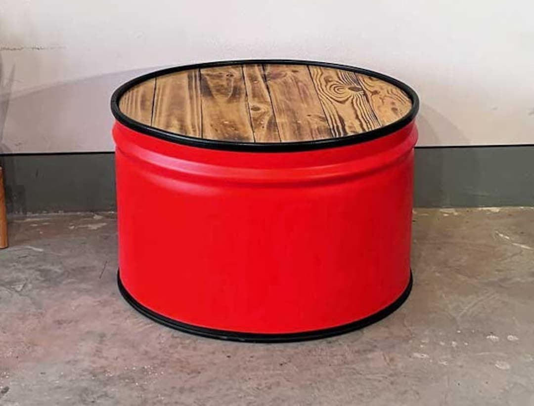 Oil Barrel Table Stool Side Table noa Barrel Furniture Oil Barrel Stool ...