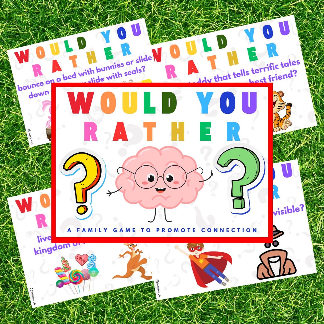 Would You Rather Family Game L SEL Family Games L Connection Building ...