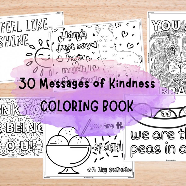 Printable Affirmations Coloring Pages, Digital Coloring Pages, Kid ...
