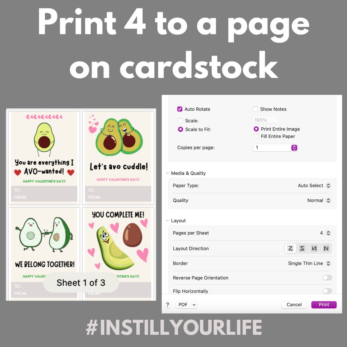 AVOCADO Valentine's Day Cards L You Guac Valentines L Girl Boy ...