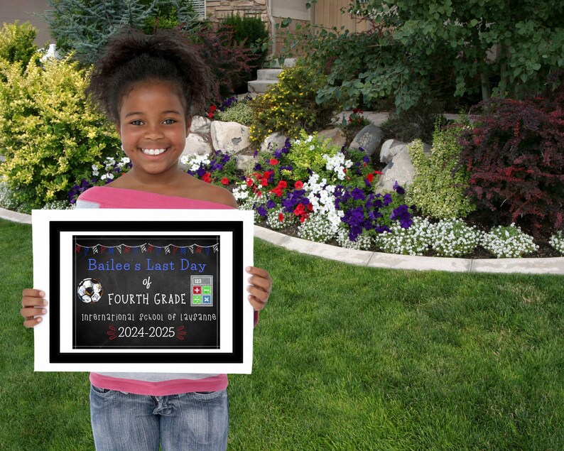 Editable First & Last Day of School Signs | Customizable Printable ...