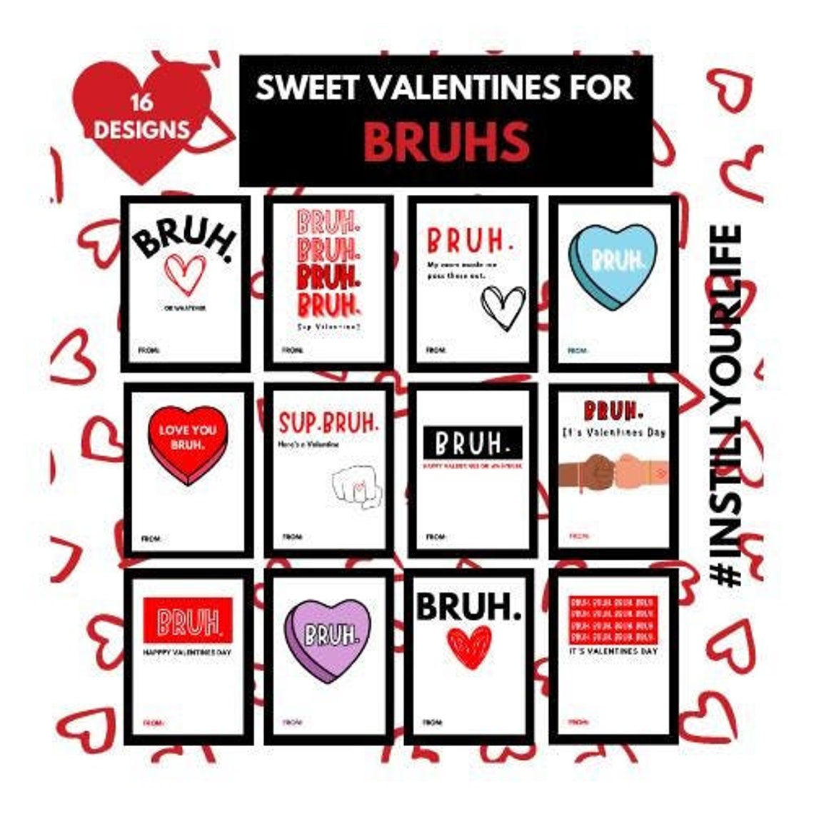 SWEET BRUH VALENTINES L Printable L Digital Download L Valentine's Day ... SWEET BRUH VALENTINES L Printable L Digital Download L Valentine's Day ...