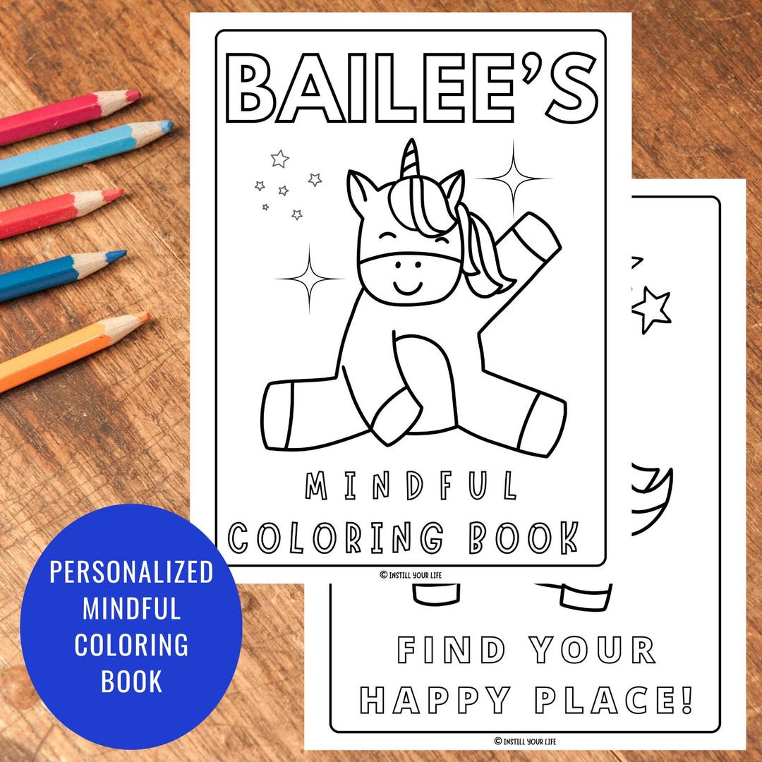 Unicorn-themed Positive Mindset Coloring Book L Birthday Party Give ...