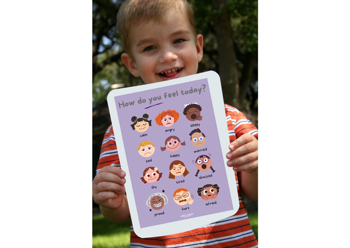 Kids Feelings Chart Educational Poster Kids Emotions - Etsy UK