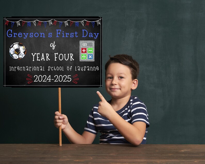Editable First & Last Day of School Signs | Customizable Printable ...