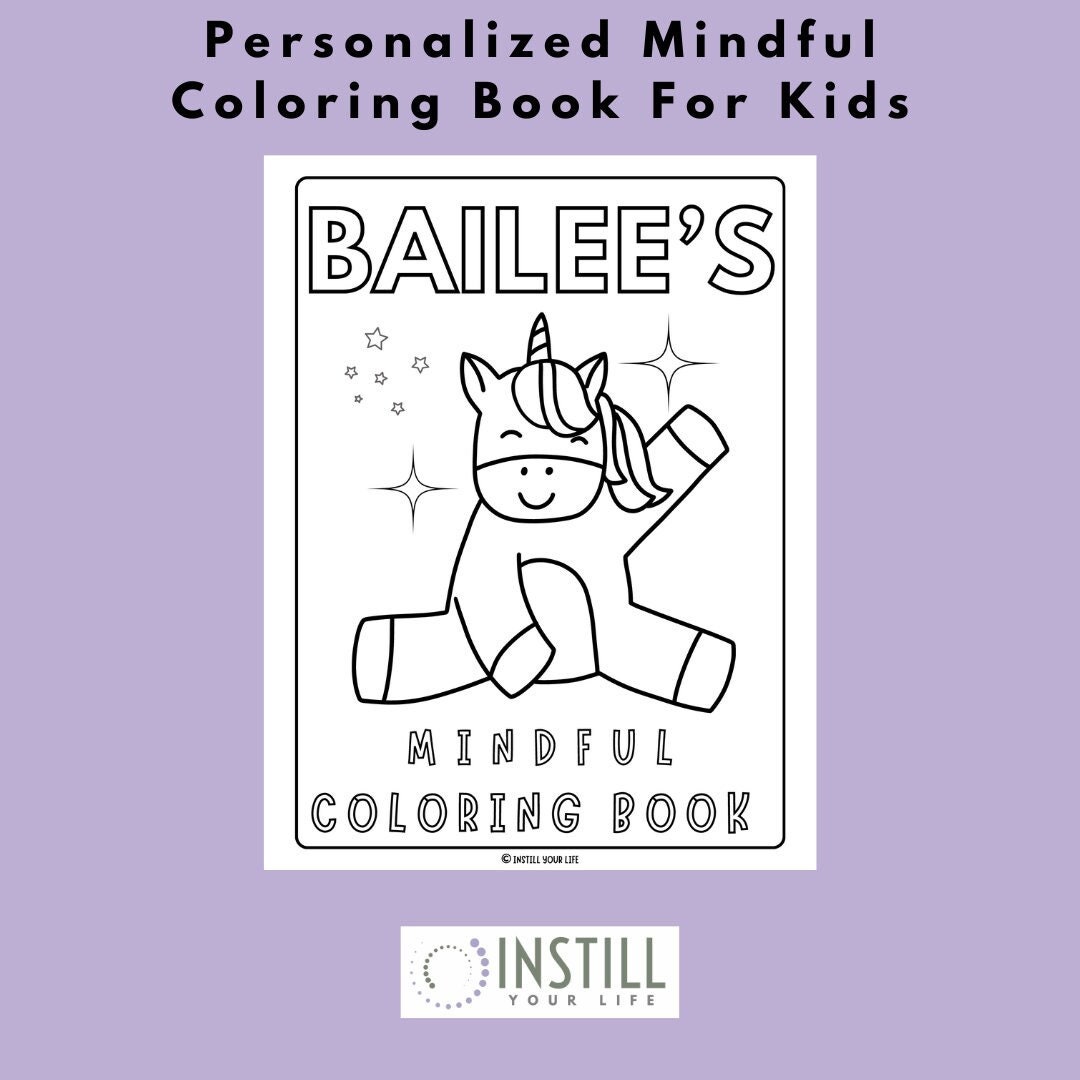 Unicorn-themed Positive Mindset Coloring Book L Birthday Party Give ...