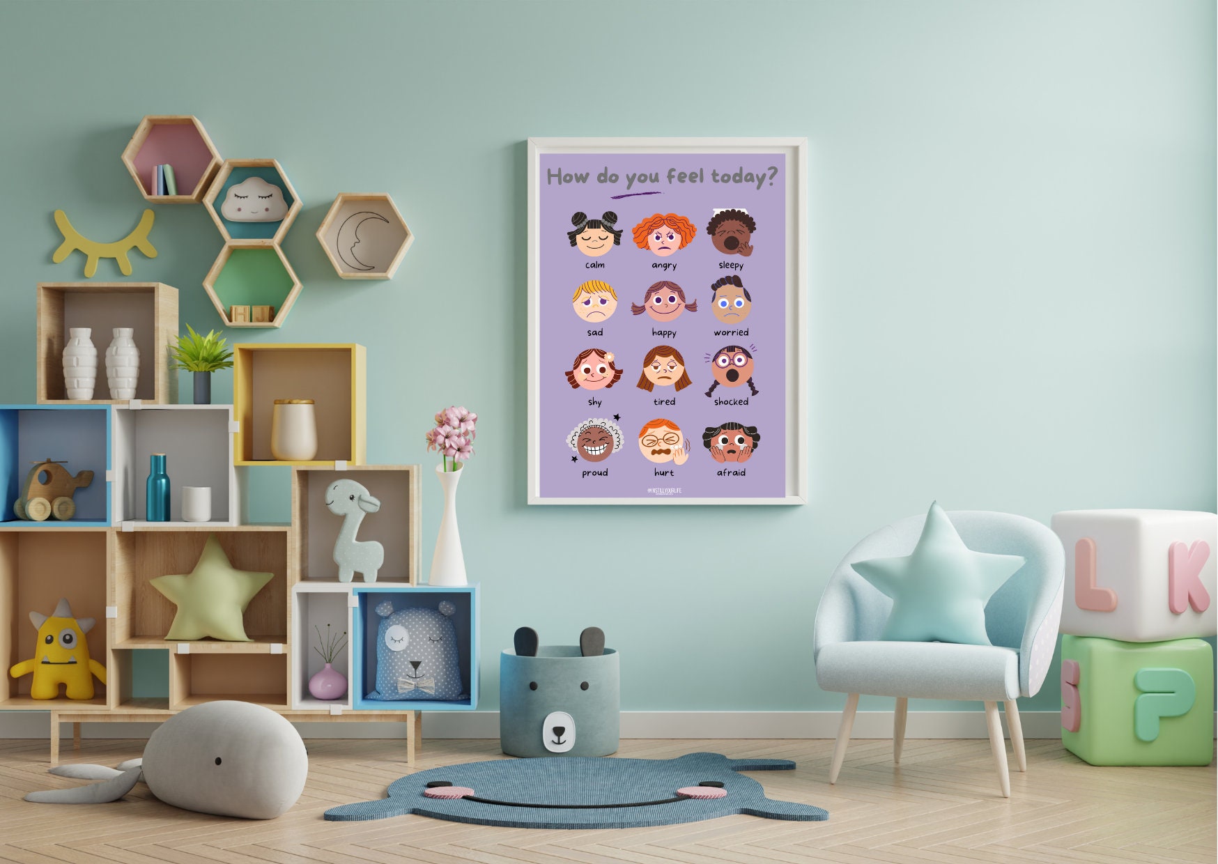 Kids Feelings Chart Educational Poster Kids Emotions - Etsy UK