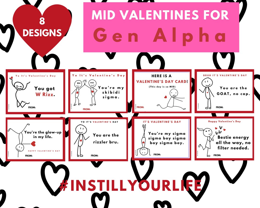Gen Alpha Valentine’s Day Cards for Kids | Trendy, Fun. Personalized ...