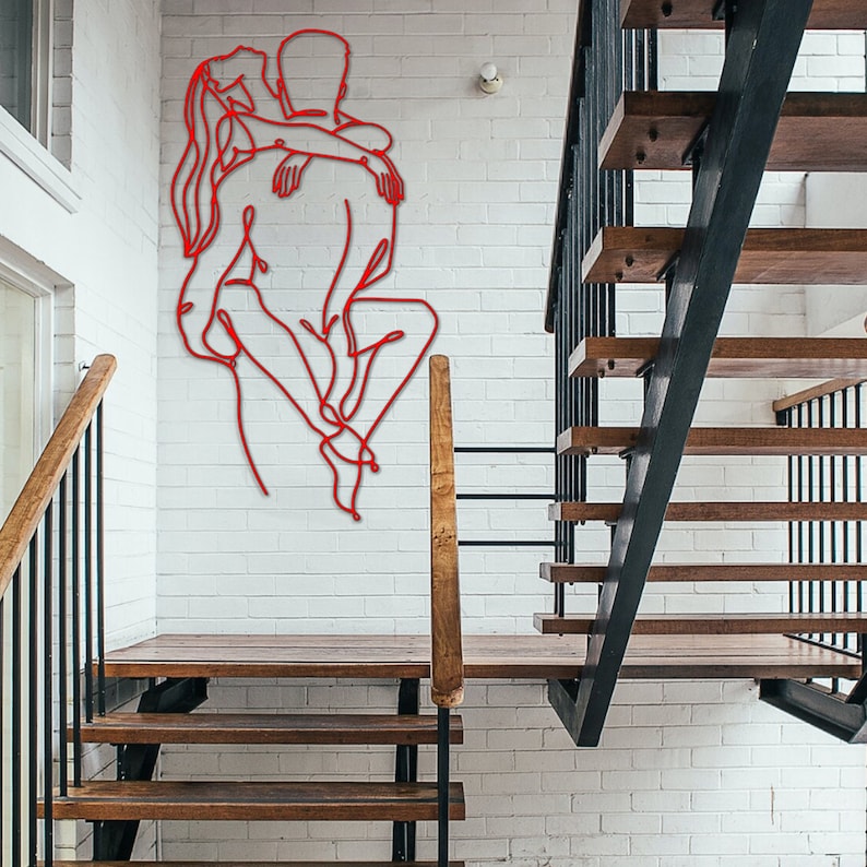 Naked Couple Metal Wall Art Sexual Home Decor Love Fire Etsy