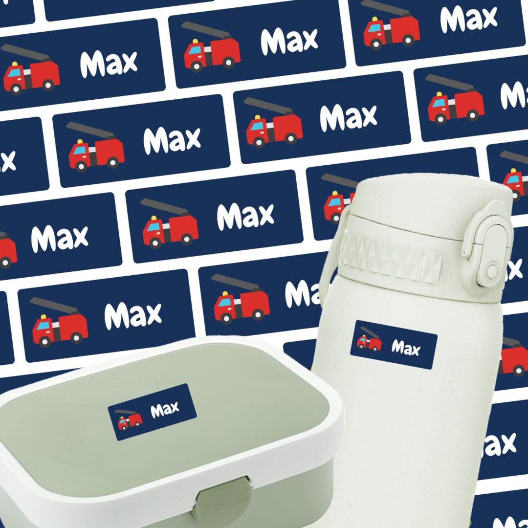 Name Sticker Fire Brigade Fireman for Clothing and Objects 30 X 13 Mm ...