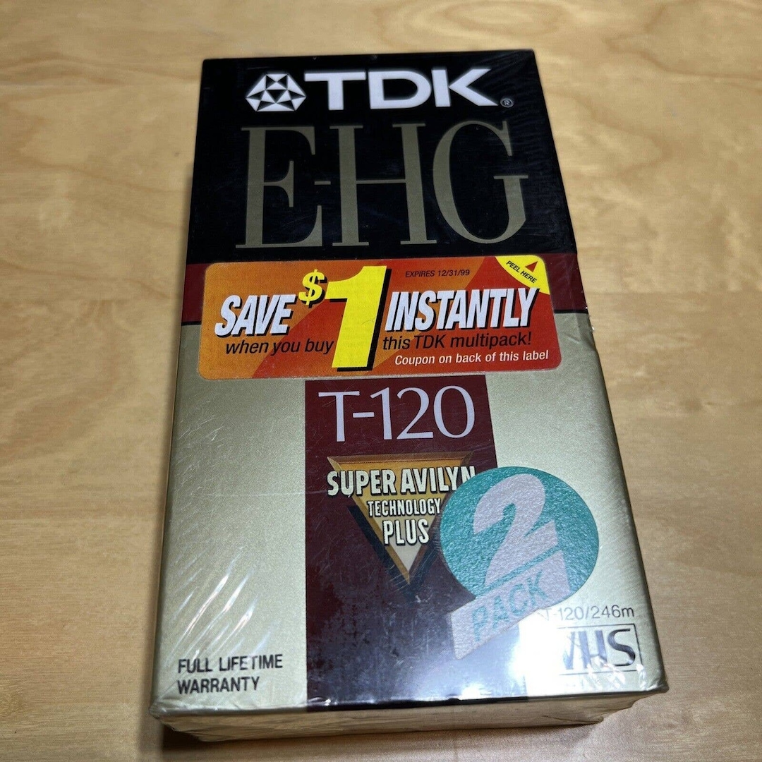 New Factory Sealed VHS Tapes Set of 2 TDK EHG Extra High Grade - Etsy