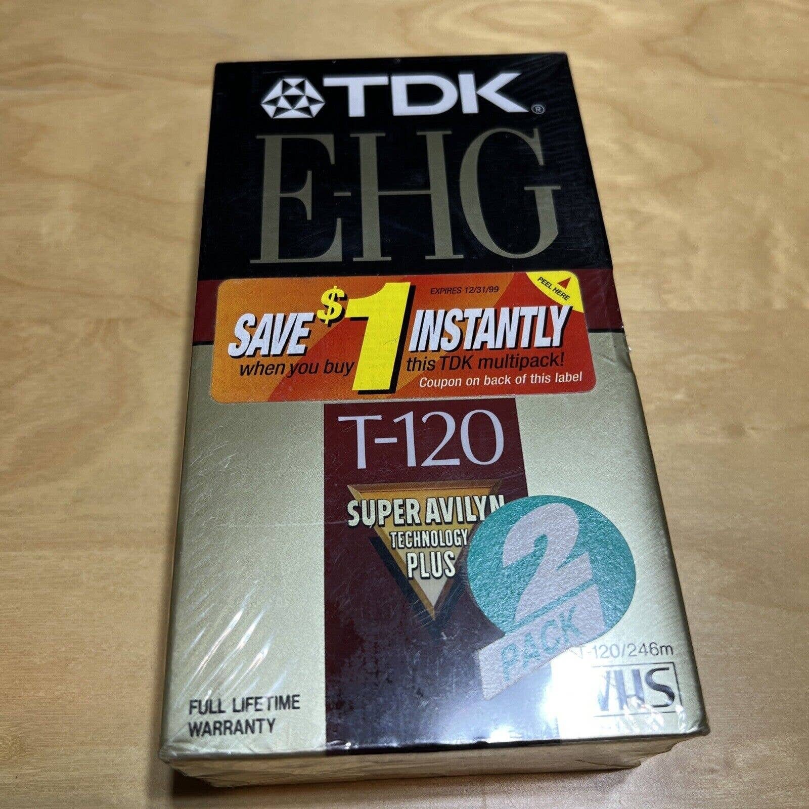 New Factory Sealed VHS Tapes Set of 2 TDK EHG Extra High Grade T120 ...