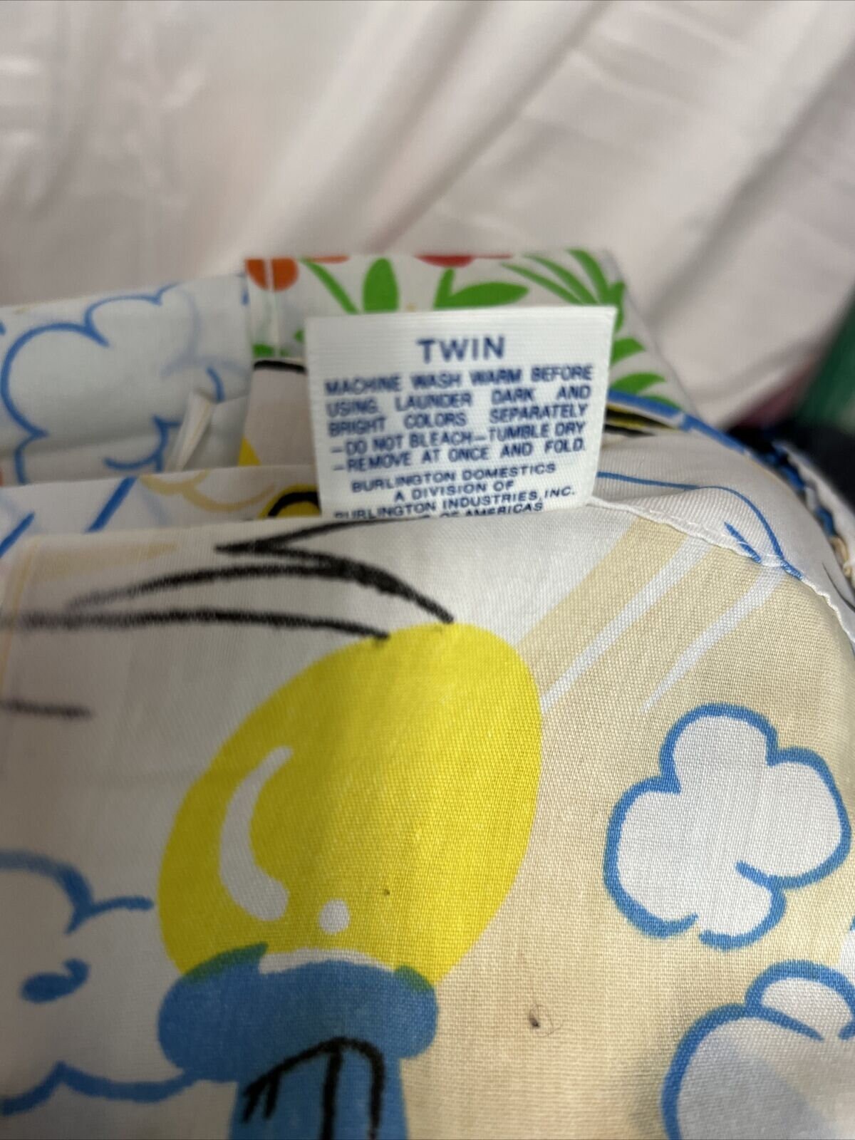 VINTAGE Burlington Sesame Street Twin Bed Sheets Muppets Big Bird ...