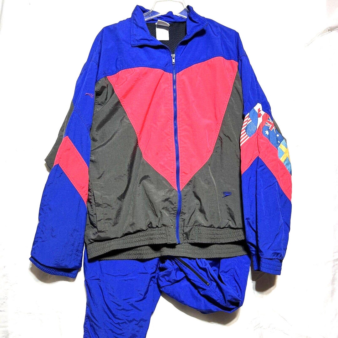 Speedo Vintage 1990s Olympics Colorblock National Flags L Mens ...