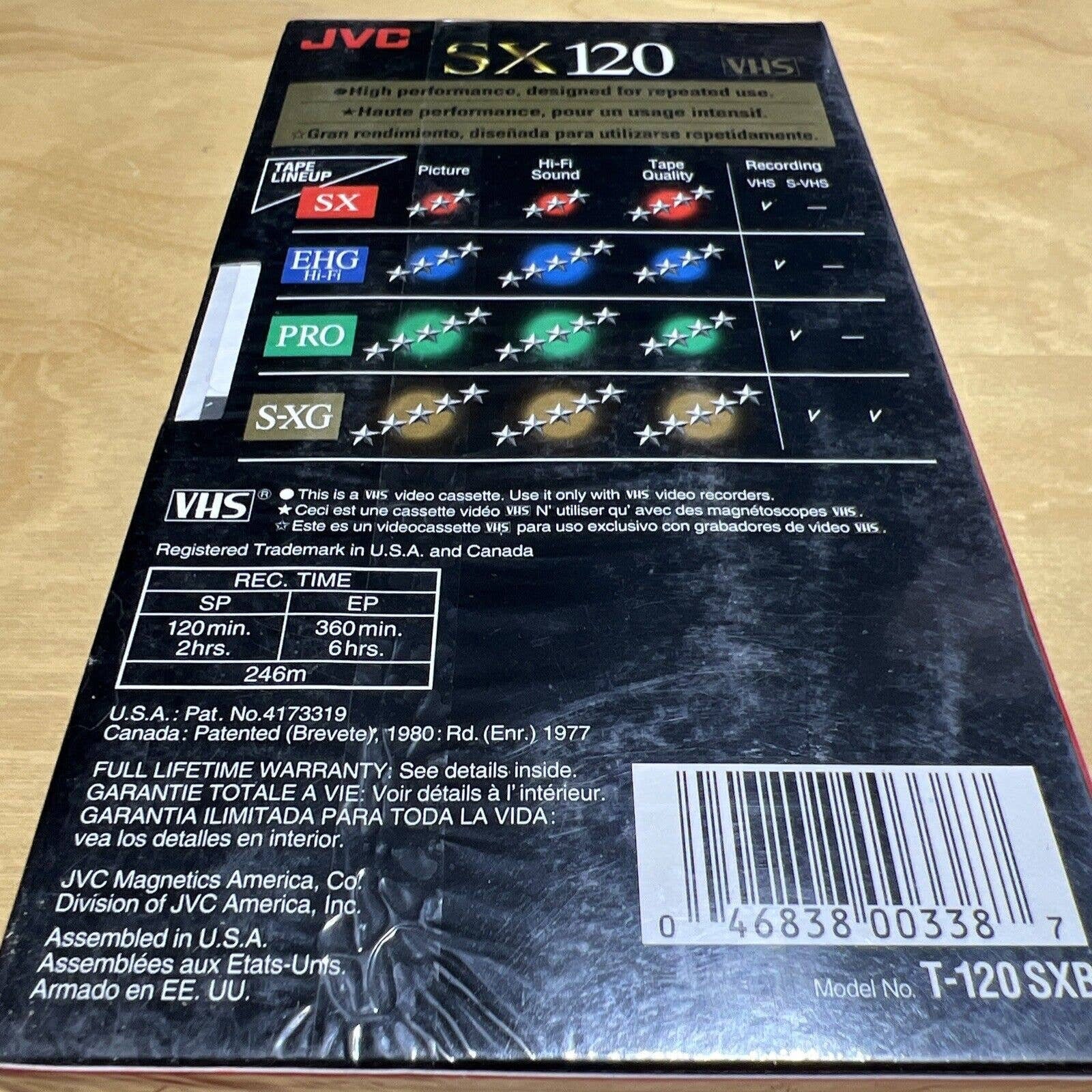 JVC T-120 SX Blank High Performance VHS Tape - Etsy
