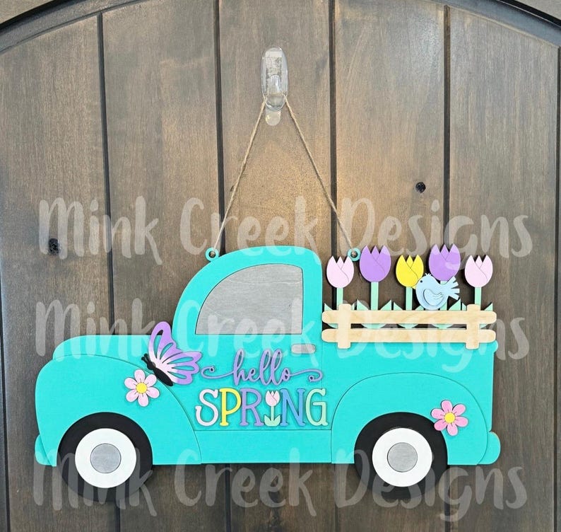 Hello Spring Truck - Etsy
