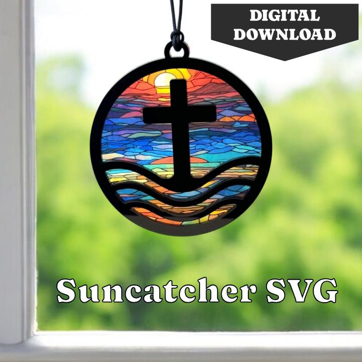 Cross Suncatcher SVG - Digital Download - Cut File - Laser Cut File ...