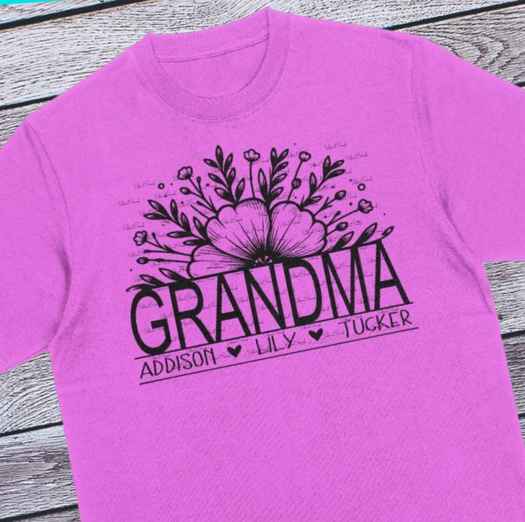 Floral Grandma SVG – Split Grandma Svg - Mother's Day Svg - Floral Svg ...