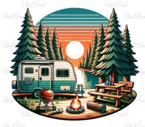 Clipart De Camping Vintage