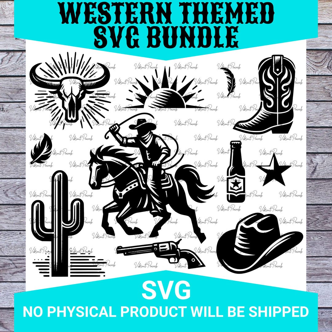 Western Themed SVG Bundle – Cowboy Svg, Beer Svg, Horse Svg, Cowboy Hat ...