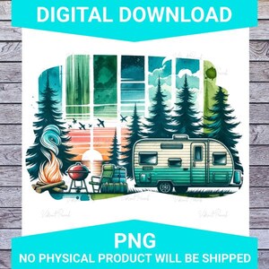 Camping Camper PNG Bundle: Brushstroke Designs (digital Download) - Etsy