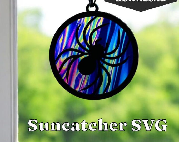 Sparkly Spider Sun Catcher - Etsy