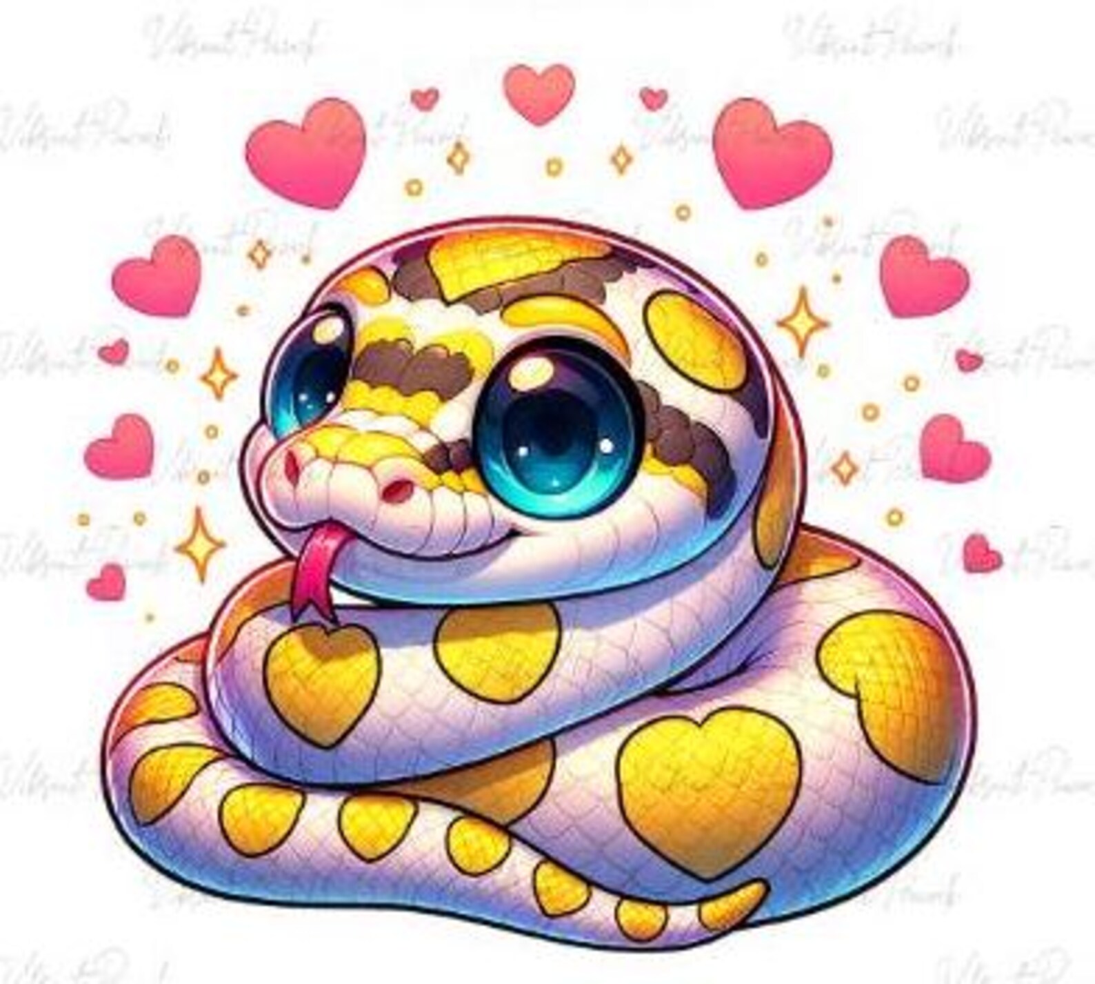 Cute Snake Hearts PNG – Ball Python Digital File (digital Download) - Etsy