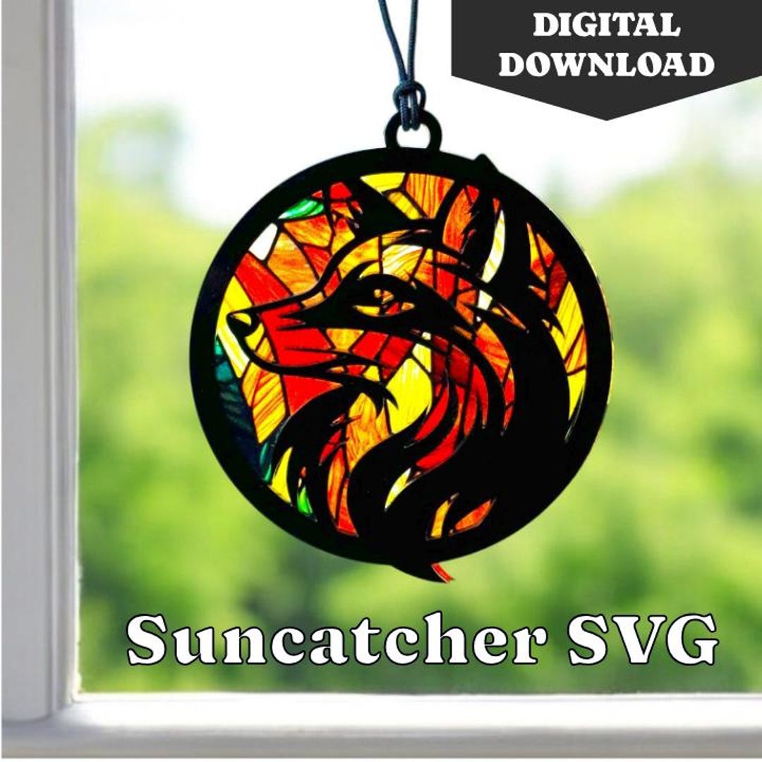 Fox Suncatcher SVG - Digital Download - Cut File - Laser Cut File ...