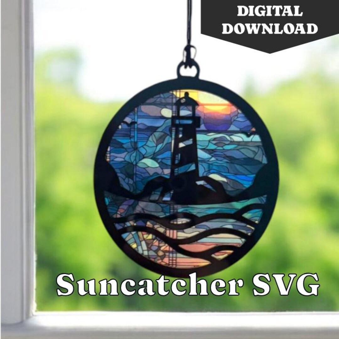 Lighthouse Suncatcher SVG - Digital Download - Cut File - Laser Cut ...