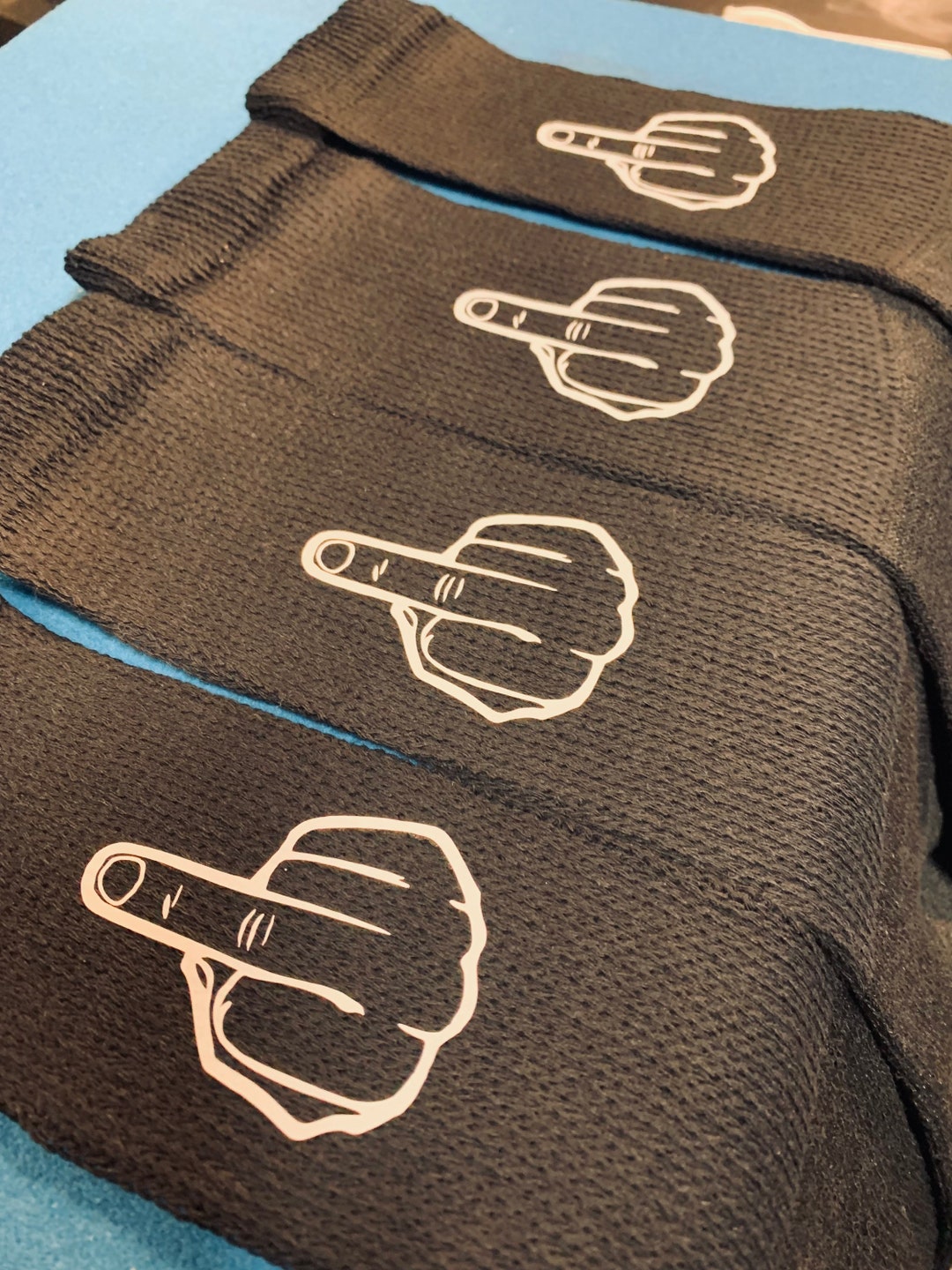 Middle Finger Socks / Tall Available in Black or White. - Etsy