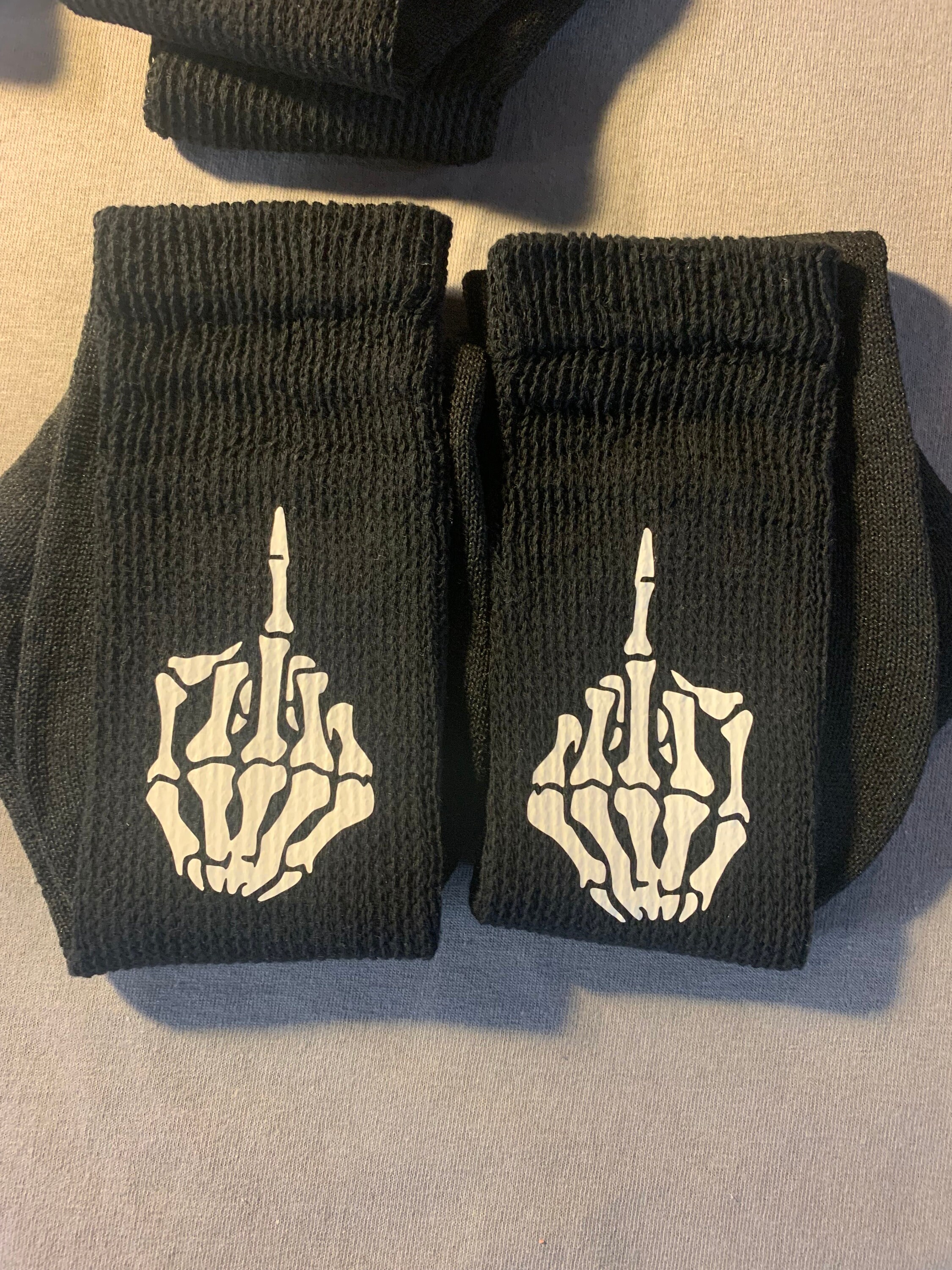 Skeleton Middle Finger Socks - Etsy