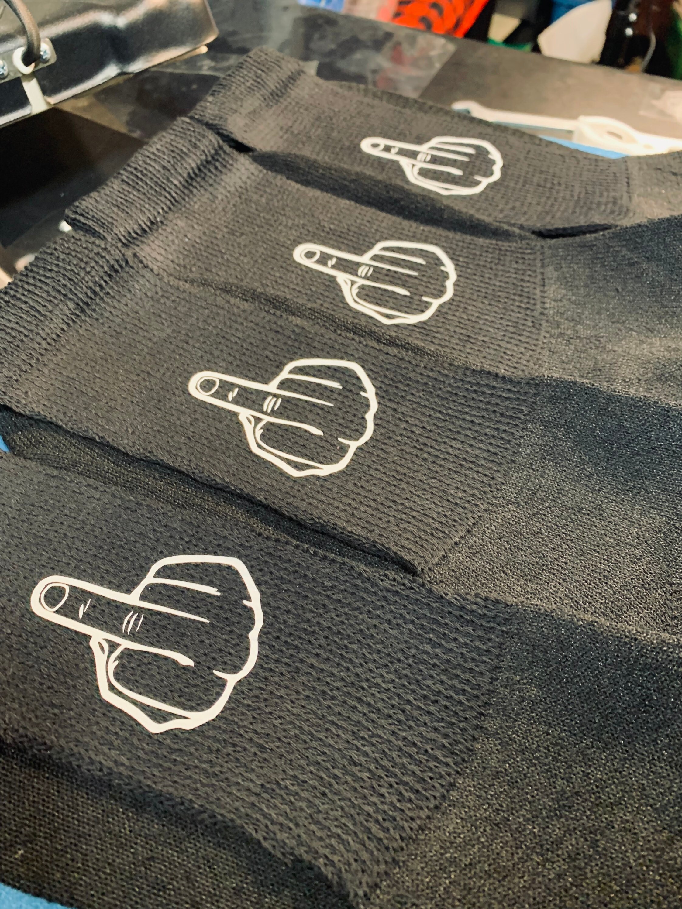 Middle Finger Socks / Tall Available in Black or White. - Etsy