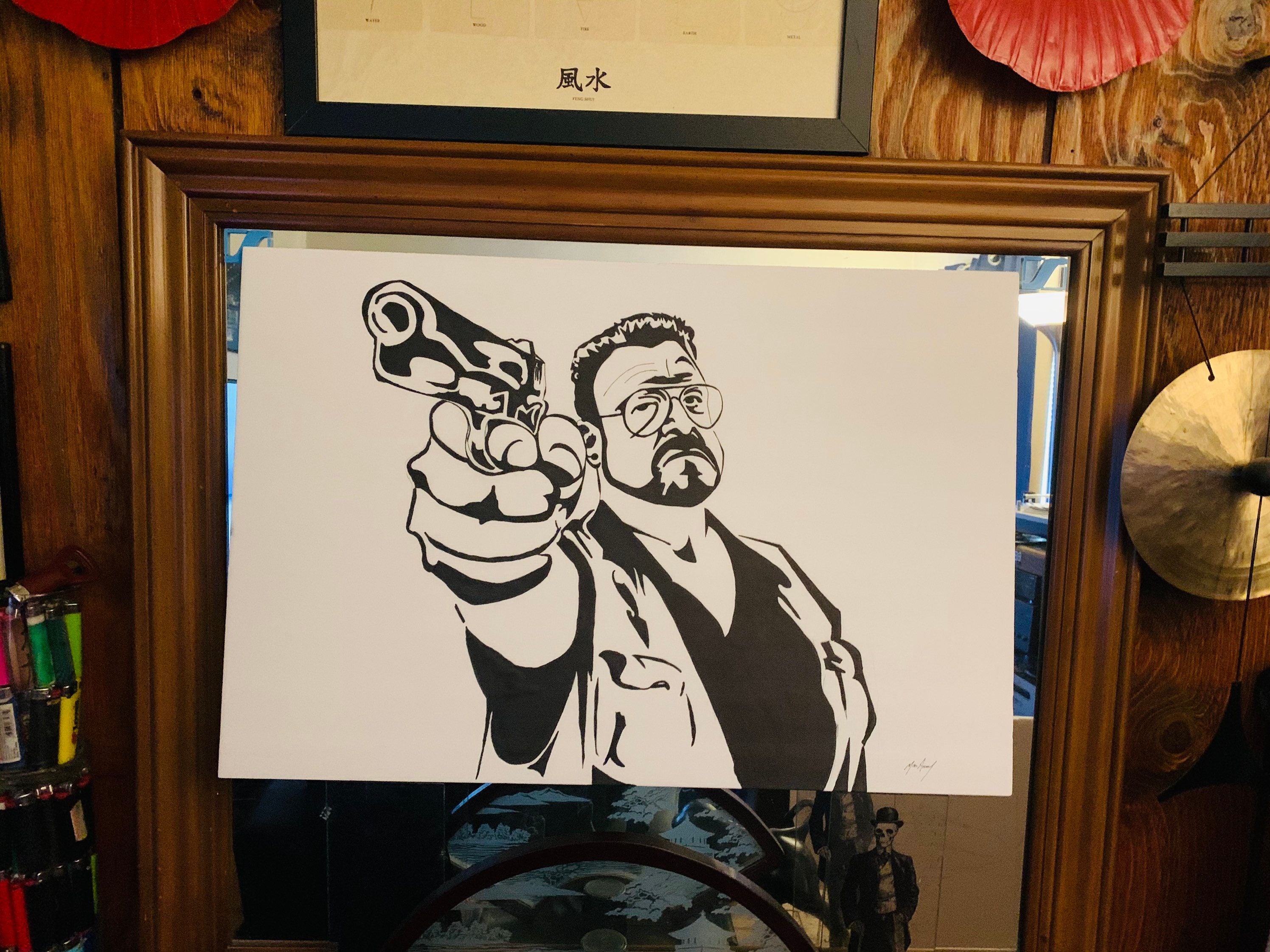 Walter Sobchak Painting Done by Vinyl Mike 30x20 Big Lebowski - Etsy