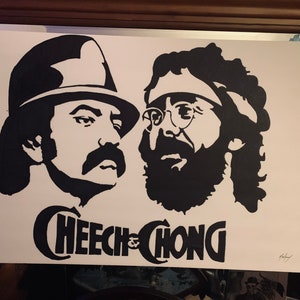RARE Cheech and Chong Painting Done by Vinyl Mike 30x20 1 of 1 - Etsy