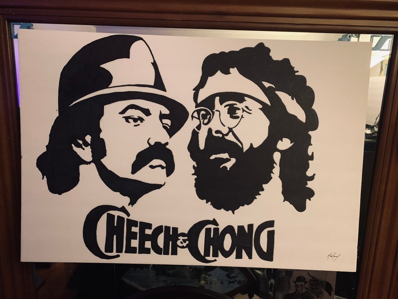 RARE Cheech and Chong Painting Done by Vinyl Mike 30x20 1 of 1 - Etsy