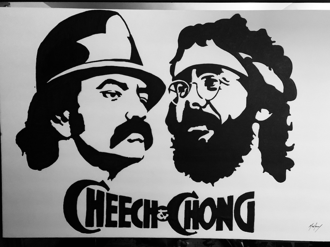 RARE Cheech and Chong Painting Done by Vinyl Mike 30x20 1 of 1 - Etsy