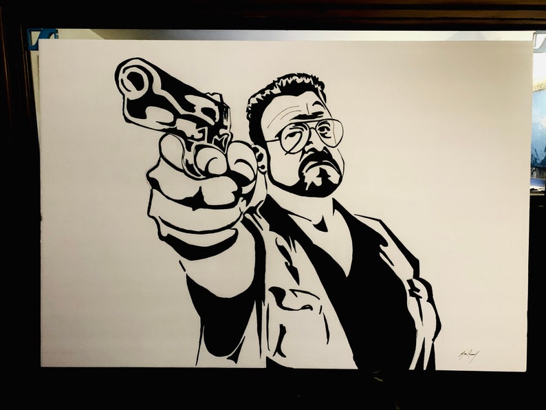 Walter Sobchak Painting Done by Vinyl Mike 30x20 Big Lebowski - Etsy