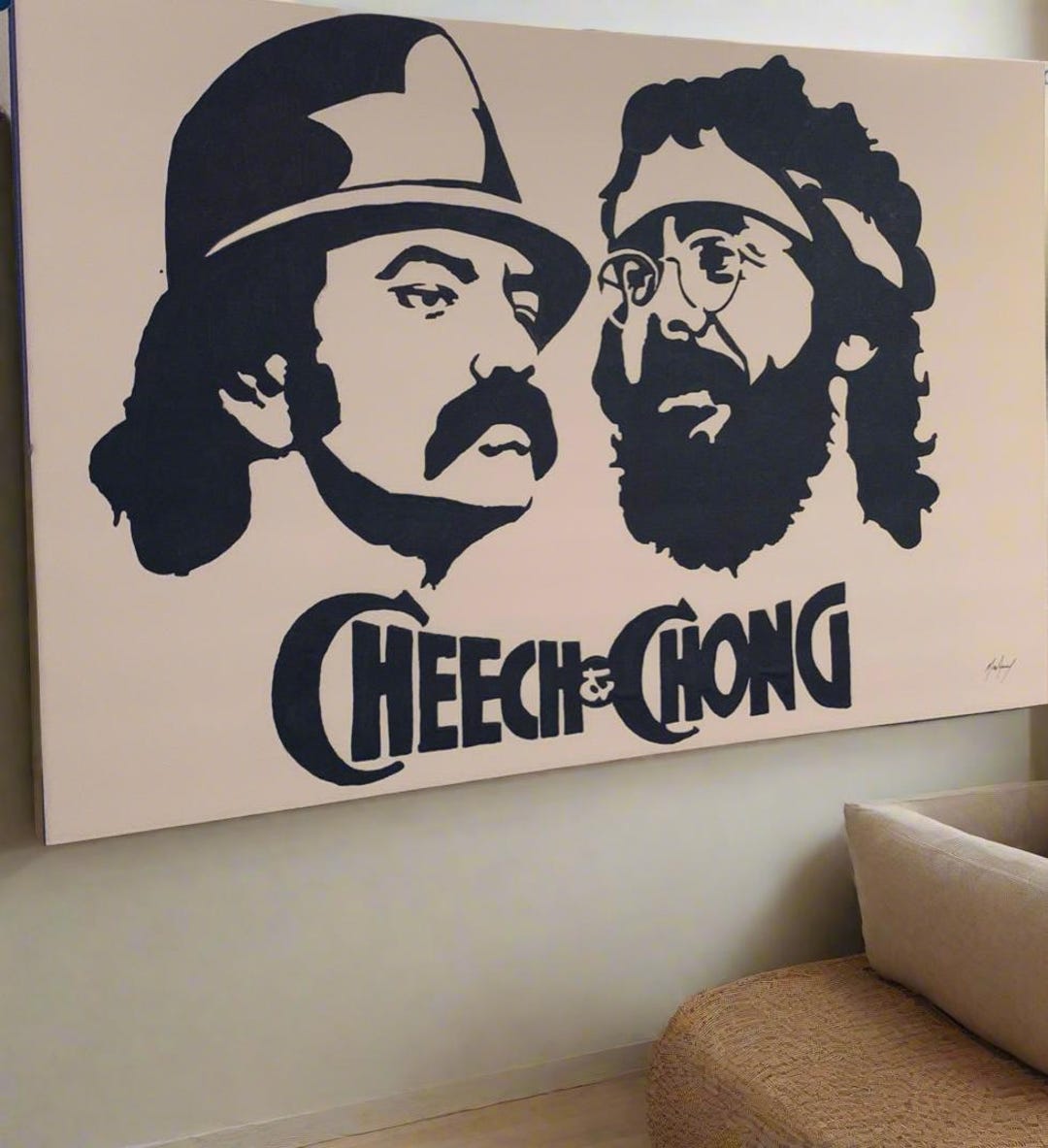 RARE Cheech and Chong Painting Done by Vinyl Mike 30x20 1 of 1 - Etsy