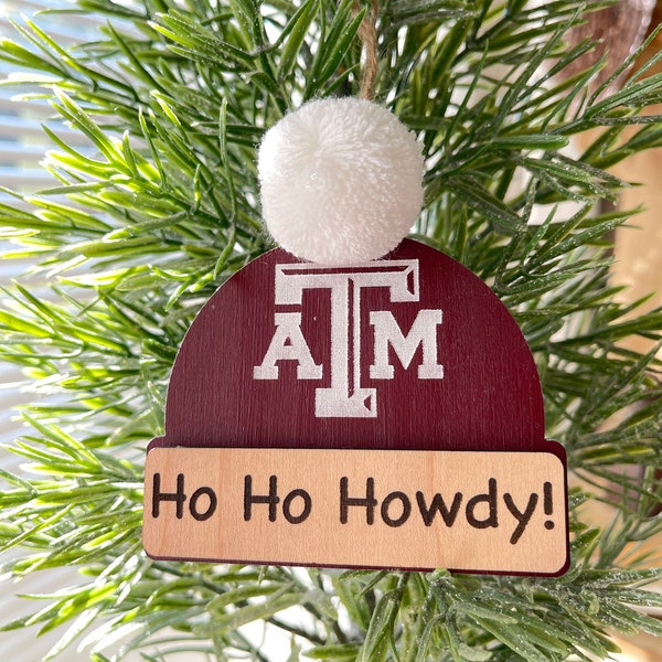 Texas A&m Aggie Christmas Ornament - Etsy