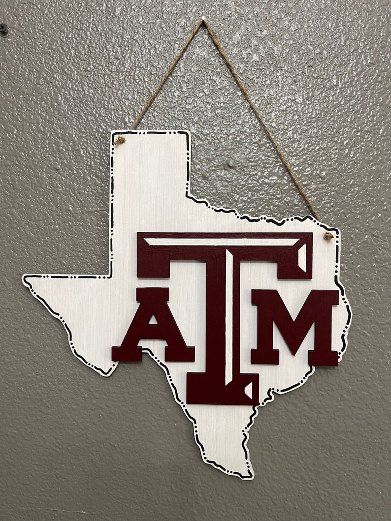Texas A&M Door Hanger ATM Aggie Birthday Aggie - Etsy